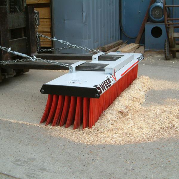 Quality Steel Base Design 1800mm Warehouse Forklift Broom Attachment for sale