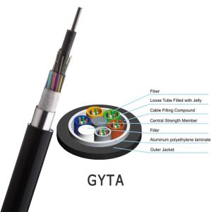 Quality 24 Core Loose Tube Stranded GYTA Aerial and Duct 96 Core Single Mode China Fiber for sale