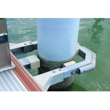 Quality Pipe Floating Dock Pile Guide Wheel Fixing Installation Anti Corrosion Pile Cap for sale