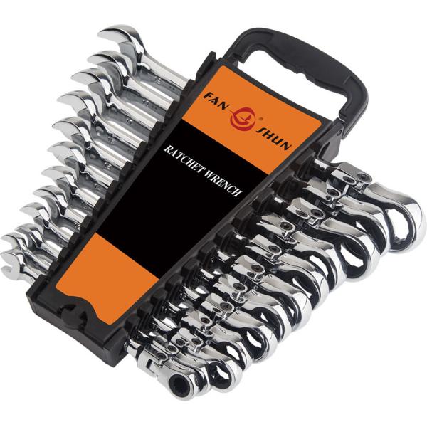 Quality 72T 12PCS Flexible Ratchet Wrench Set for sale