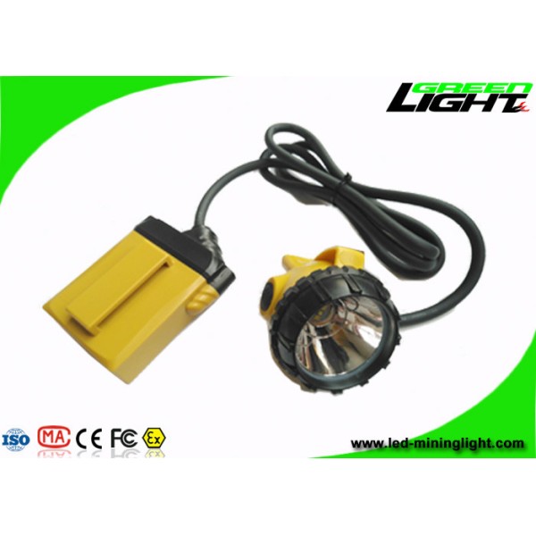 Quality Corded Underground Mining Cap Lights 25000lux With 10.4Ah SAMSUNG Battery for sale