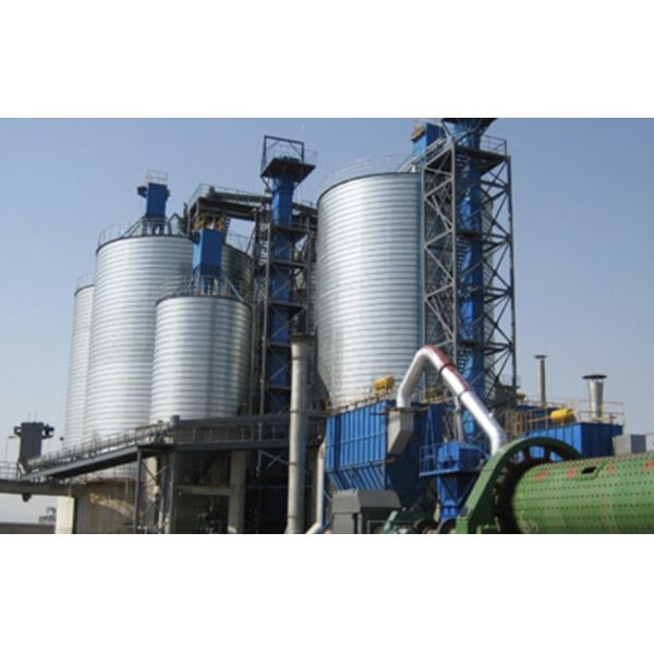 Quality Galvanized Raw Material Silo Granular Stainless Steel Silo With Conical Roof for sale