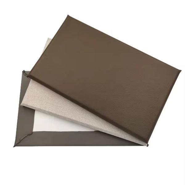 Quality 50mm Fabric Wrapped Acoustic Wall Panel Back Glue Fiberglass Sound Absorbing Board for sale