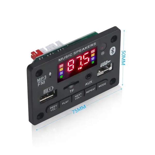 Quality 6V-12V MP3 Decoding Board Bluetooth Audio Module Wireless Car USB Receiver for sale
