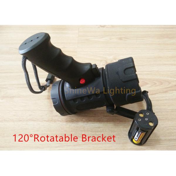 Quality Powerful Battery Powered Handheld Spotlight 120 Degree Adjustable Long Beam for sale