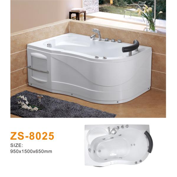 Quality New Arrival Acrylic Freestanding Whirlpool Bathtub Ergonomic Design Built-In Heater for sale