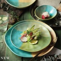 Quality Healthy Elegant 30cm Marble Ceramic Stoneware Dinnerware Sets for sale