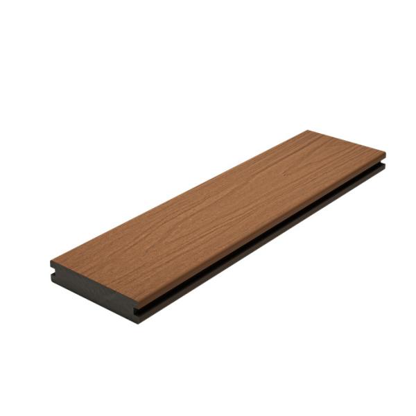 Quality 142 X 22 Co Extruded Capped Composite Deck Boards Hollow Plastic Decking Boards for sale