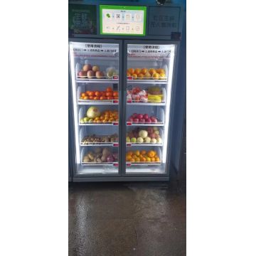 Quality smart fridge vending machine with credit card reader sale vegetable,fruit,frozen for sale