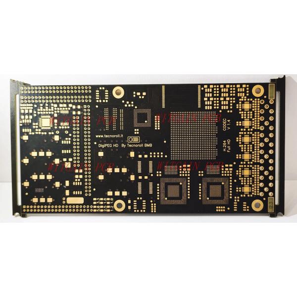 Quality 6 Layer HDI PCB Board FR4 High Tg Material Black Solder Mask 4 Mil Min Hole for sale