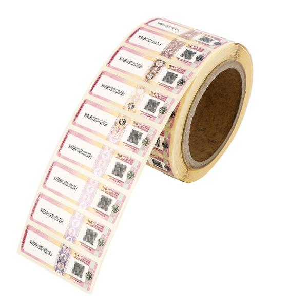 Quality OEM / ODM Security Label Stickers Rainbow Gradient Custom Printing Label for sale