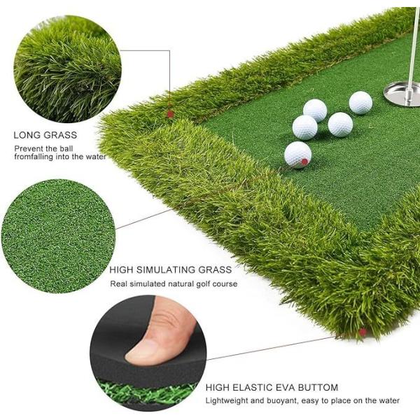 Quality Customized Floating Golf Green for Pools Heat-transfer Printing and OEM Logo for sale