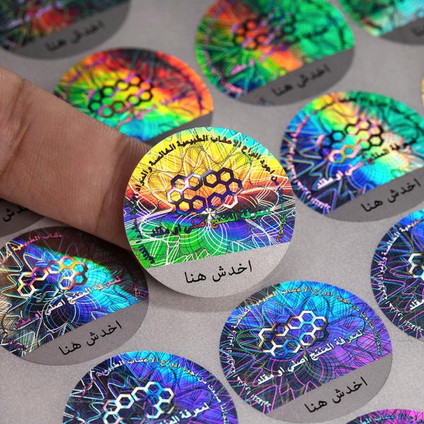 Quality Custom Security Stickers with Serial Number Barcode and Oval Shape Vinyl for sale