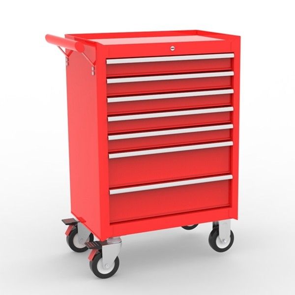 Quality Red 7 Drawers Mobile  Workshop Tool Storage Cabinets for sale