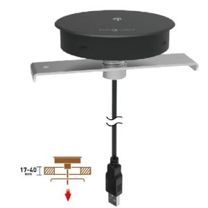 Quality 9V 1.75A Hudly Invisible Built In Wireless Charger Desk With 1.5M USB Cable for sale