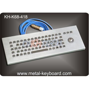 Quality Desktop Stainless steel Ruggedized Keyboard with Laser Trackball for sale