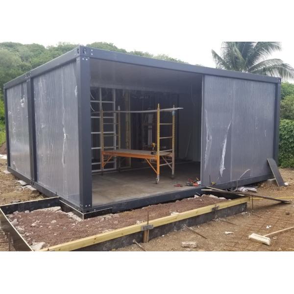 Quality Grey Iron Grey Steel Frame Detachable Sandwich Panel Container House for sale