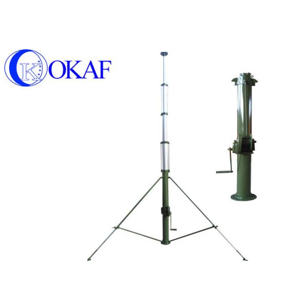 Quality Non Locking Collar Telescopic Mast Pole Aluminum Alloy Manual Hand Crank Antenna Type for sale