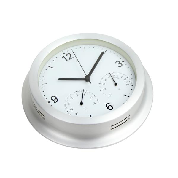 Quality 3 In 1 Design Indoor Outdoor Thermometer With Clock / Temperature / Hygrometer for sale