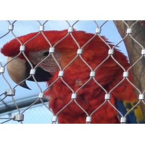 Quality Knotted And Ferruled Type Stainelss Steel Wire Rope Aviary Wire Mesh Zoo Project for sale