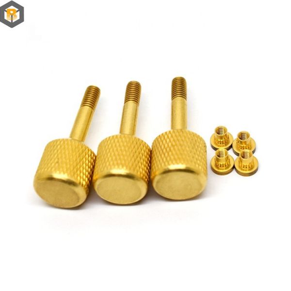 Quality High Precision Custom Alloy Pin Knurled Nut Screw for CNC Lathe Turning Milling for sale