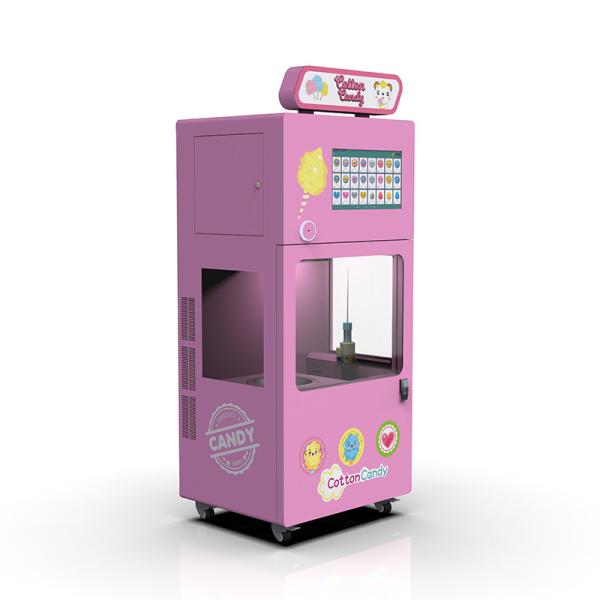 Quality Commercial Automatic Cotton Candy Vending Machine ROHS Multi Language for sale