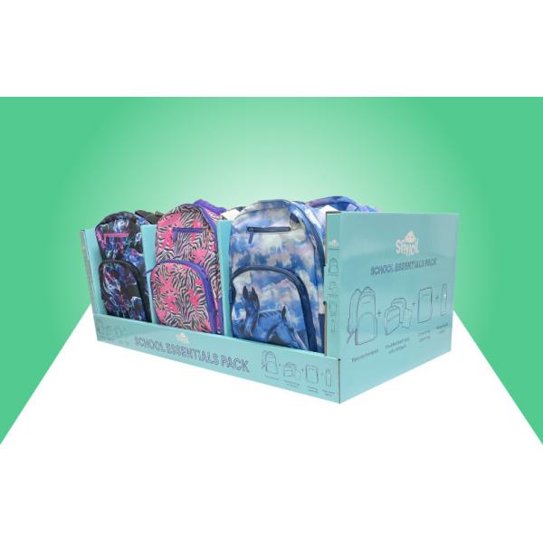 Quality Costco Backbag Cardboard PDQ Trays , Stackup Design PDQ Display Boxes for sale