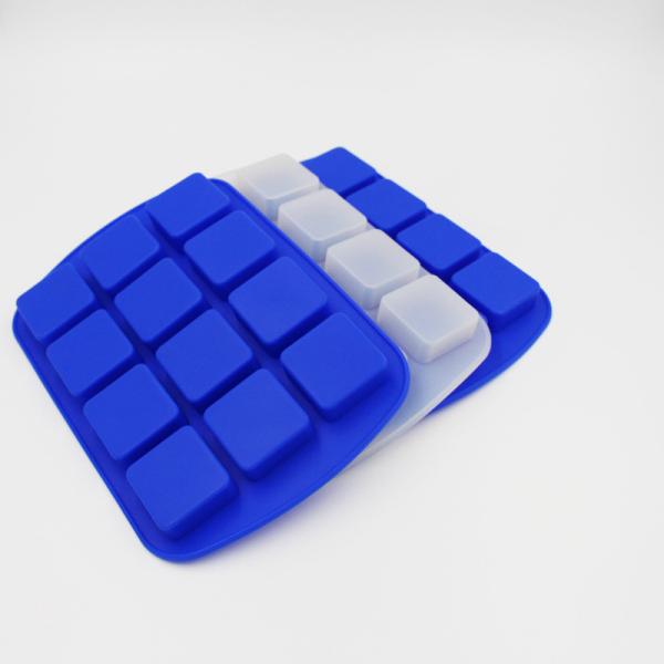 Quality Whiskey Cube Silicone Ice Mold Flexible 12 Cavity Reusable Durable for sale