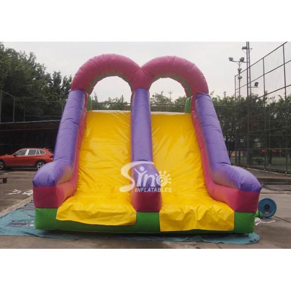 Quality Outdoor Colorful Kids Inflatable Interactive Game With Big Double Slide for sale