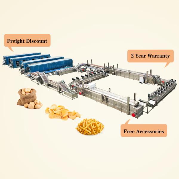 Quality Industrial Fully Automatic Frozen French Fries Production Line with Vegetable Raw Material for sale