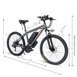Quality EU Warehouse 26" inch Mountain E-Bike 250W Motor 18AH Lithium Battery Free for sale