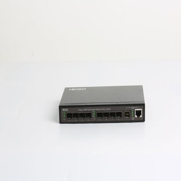 Quality Industrial 1310nm WEB SNMP Fiber Optic Switch 8 Port 8K MAC Learning fiber optic ethernet switch for sale