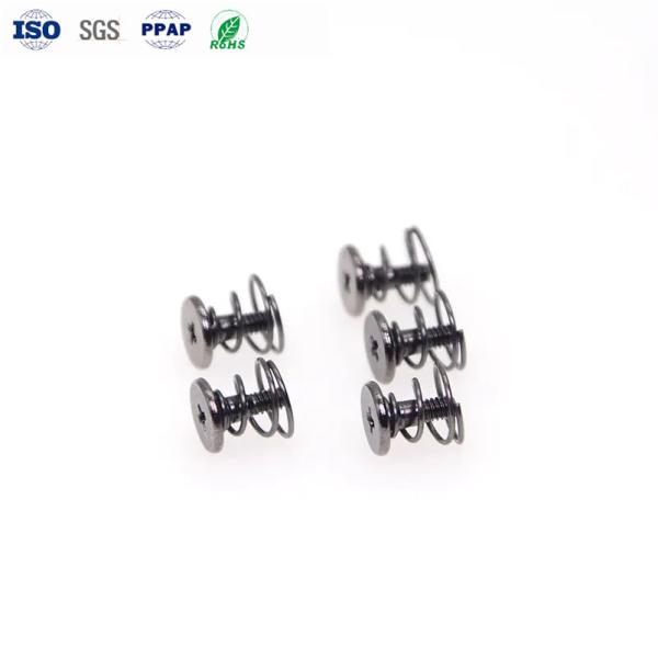 Quality M1.2 Carbon Steel Black Nickel Spring Screws for Motherboards 3-50mm for sale