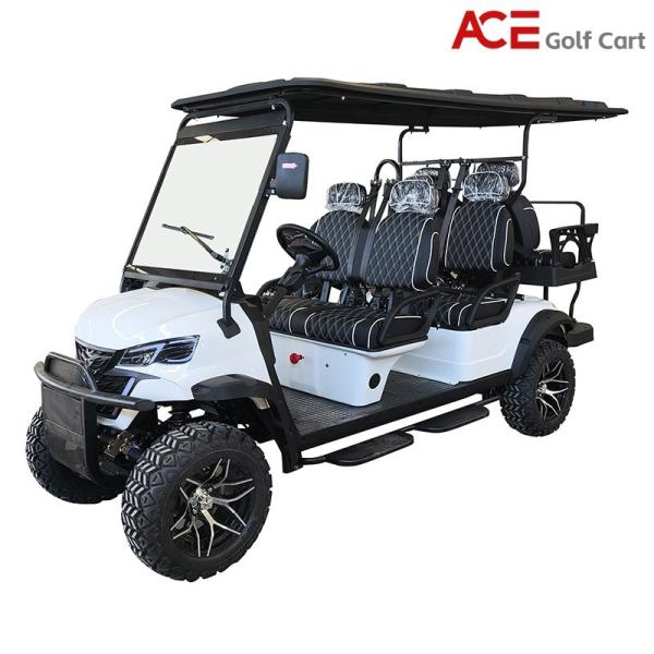 Quality 6 Passengers Lithium Battery Electric Motor Golf Cart Long Travelling Range 80KM for sale