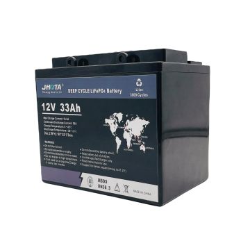 Quality 12v 33ah Solar Lifepo4 Battery Rechargeable Lithium Iron Phosphate Battery Pack for sale