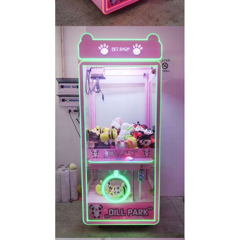 Side angle showing coin mechanism and controls