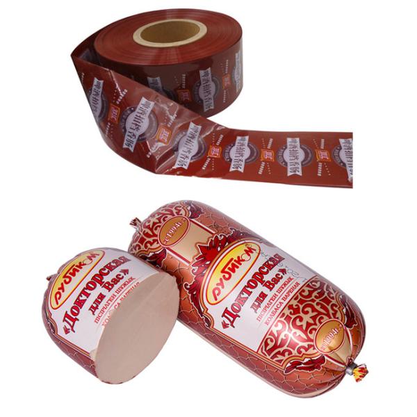 Quality Different Colours Available Customs Logo Flexography Printing 5 Layers Sausage for sale