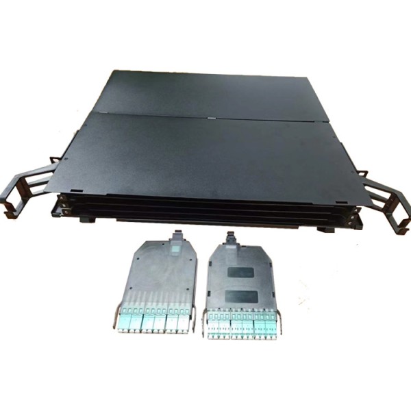 Quality 19″ 1U 144 Fibers MPO To LC Loaded Patch Panels For Cabling Constructions for sale