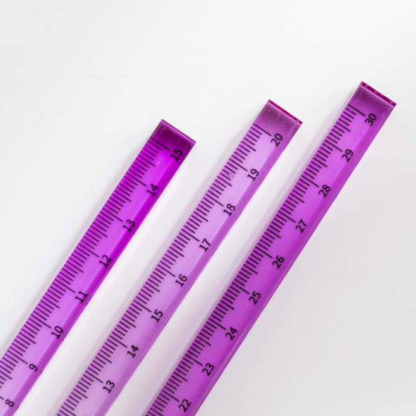 Quality School Creative Stationery Gradient Color Acrylic Transparent Cubic Ruler for sale
