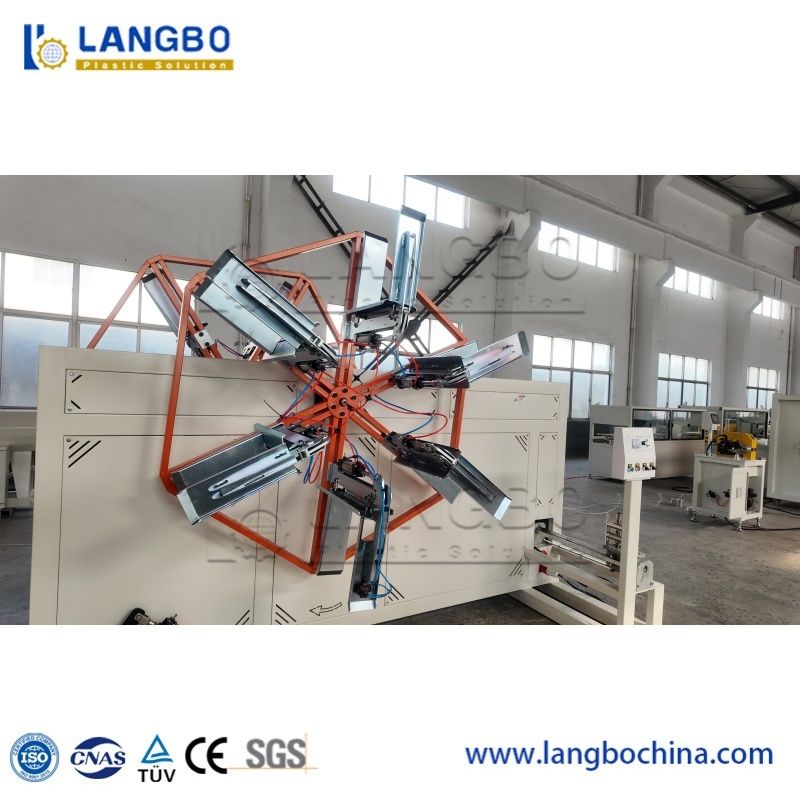 Complete HDPE pipe extrusion line overview