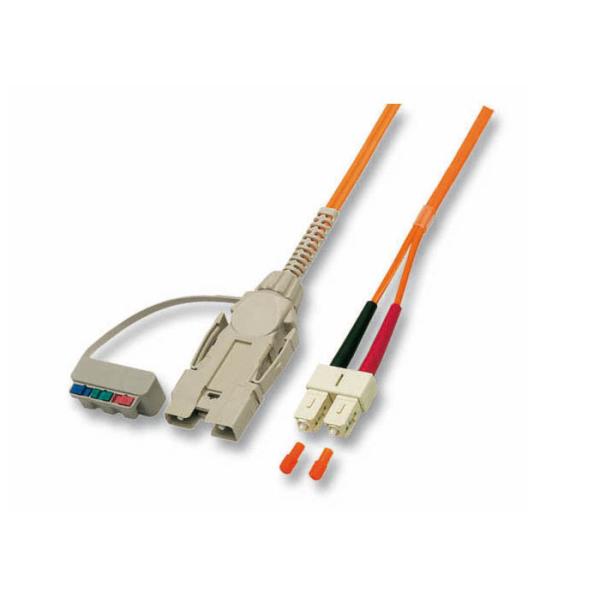 Quality 3.0mm FDDI to SC Multimode Duplex Fiber Optic Patch Cord LSZH Orange Jacket for sale
