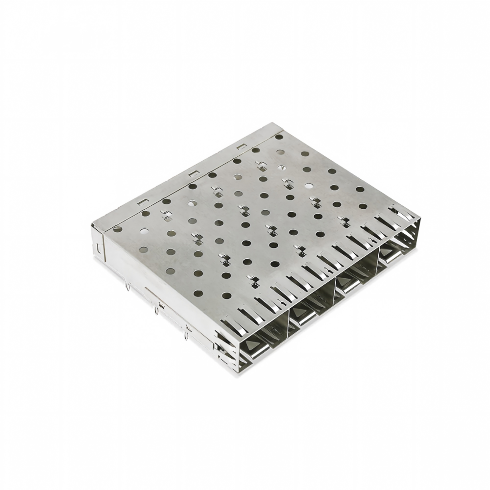 Quality SFP Series Connector Straight Solderless 4 Ports SFP+ Cage, Press-Fit Terminatio for sale