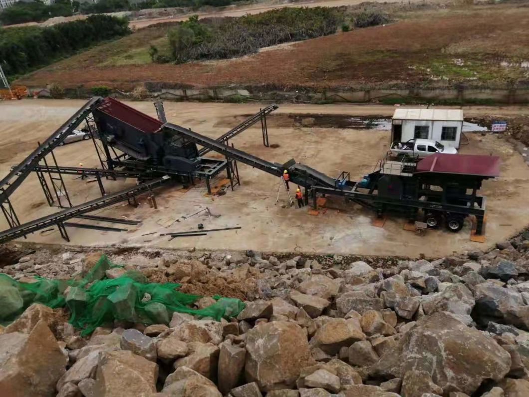 Cheapest Stone Primary Mobile Jaw Crusher with Belt Conveyor