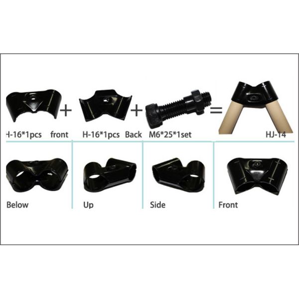 Quality Heavy Duty Cross Metal Pipe Connectors 28mm Dia. For ABS / PE Coated Pipe for sale