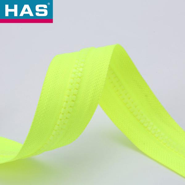 Quality Fluorescent Green Invisible Zipper Closed End / Open End Purple Separating for sale