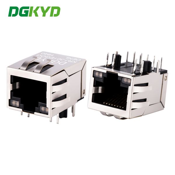 Quality Dual color lamp horizontal network port KRJ-301EGOGOENL Gigabit RJ45 communicati for sale