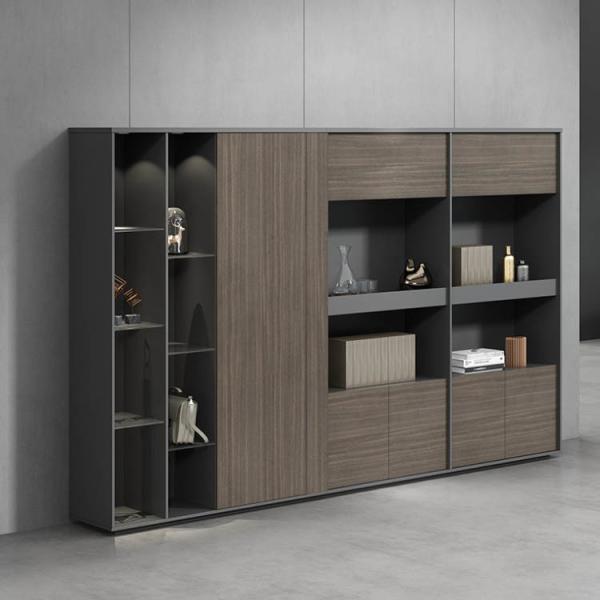 Quality 87 Inch Executive Office Wooden Filing Cabinets With Wardrobe for sale