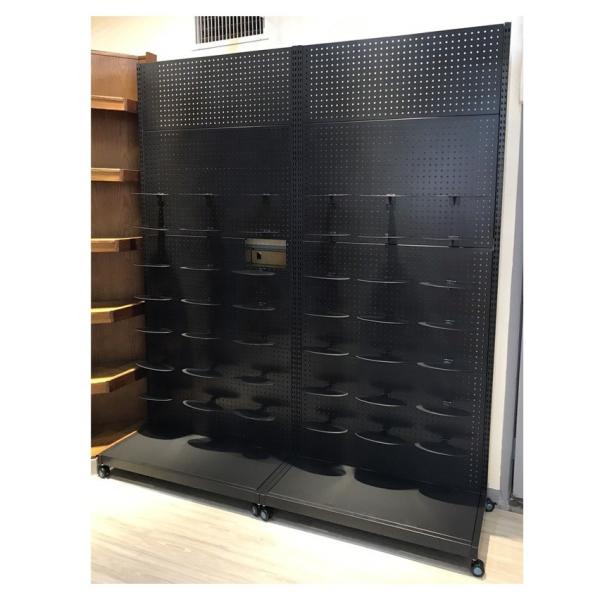 Quality Office Stationery Shop Display Rack Pegboard Floor Pencils Case Hook for sale