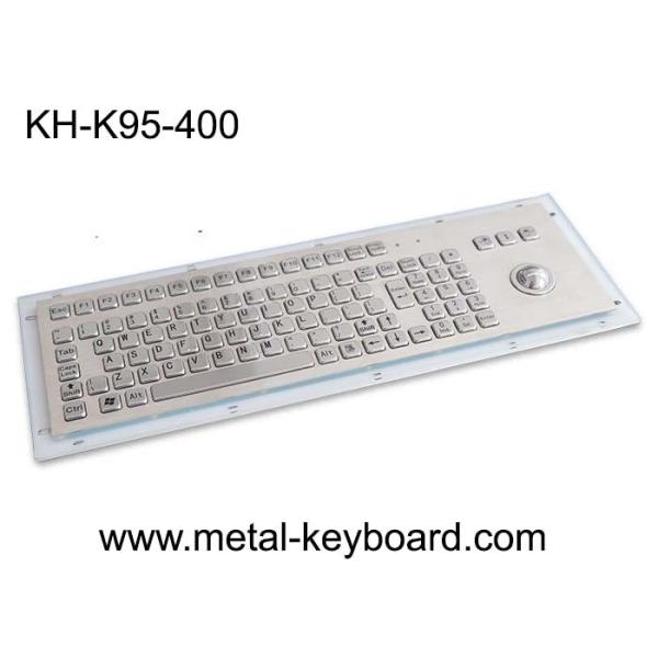 Quality IP65 Panel Mount SS Metal Keyboard With Trackball for sale