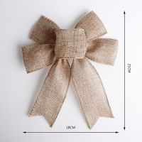 Quality Customized MSD Wired Jute Burlap Ribbon Bow Holiday Bow Christmas Bow for for sale